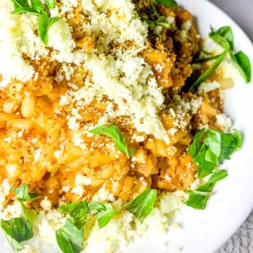 Fire Roasted Tomato & Basil Parmesan Risotto