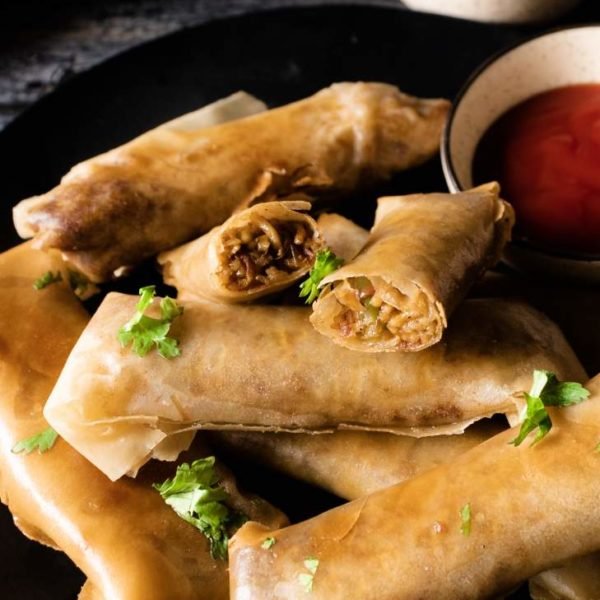 Spring Rolls Recipe - Crispy Veg Spring Rolls Recipe