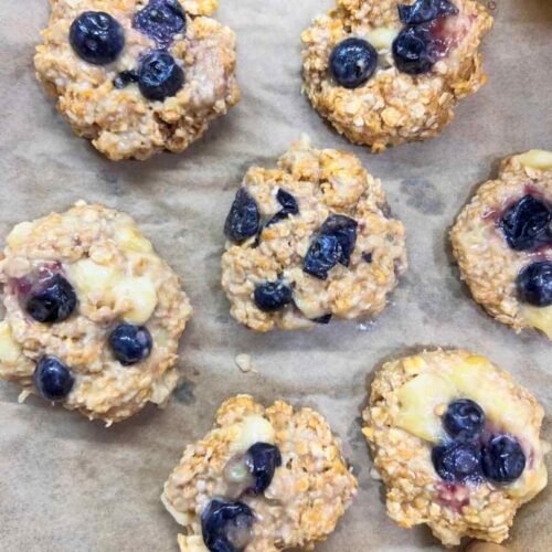 5 ingredient Blueberry Cookies (with whey protein) - fresh blueberry ...