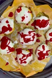 Easy Halloween Blood Splatter Cookies