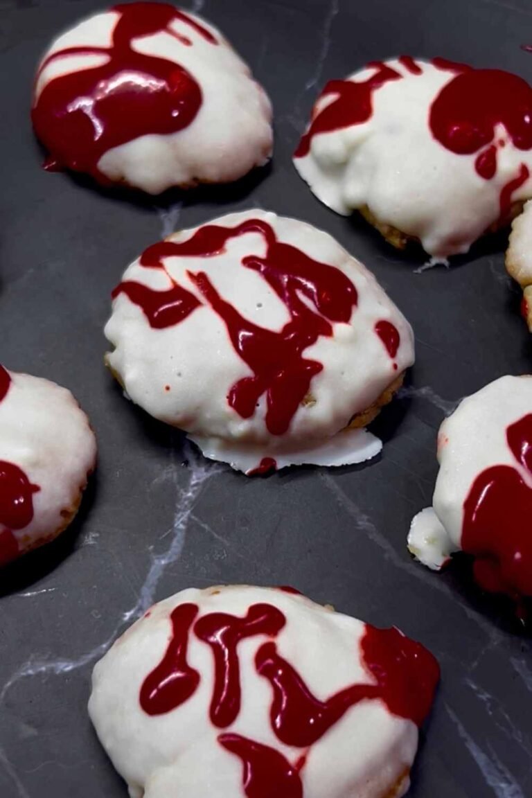 Easy Halloween Blood Splatter Cookies