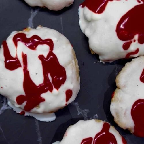 Easy Halloween Blood Splatter Cookies