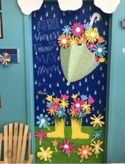 DIY Spring Classroom Door decor