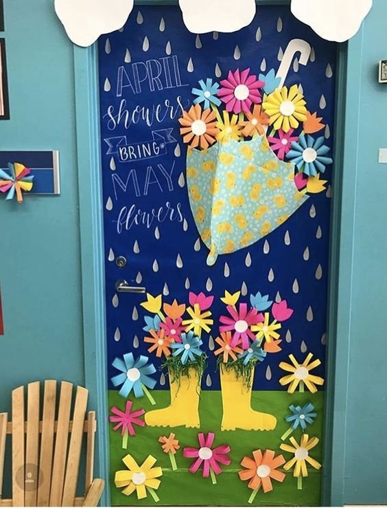DIY Spring Classroom Door Decor - RecipeMagik