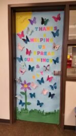 DIY Spring Classroom Door decor