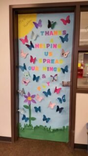 DIY Spring Classroom Door decor