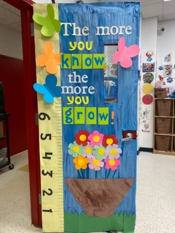 DIY Spring Classroom Door decor