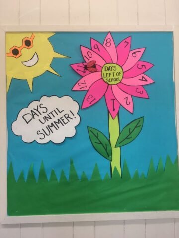 Best Summer Bulletin Board and classroom door DIY