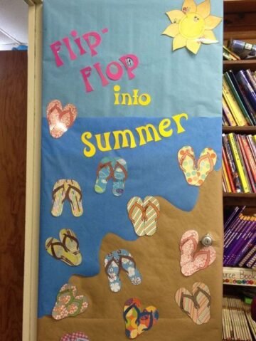 Best Summer Bulletin Board and classroom door DIY
