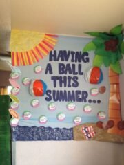 Best Summer Bulletin Board and classroom door DIY