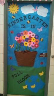 DIY Spring Classroom Door decor