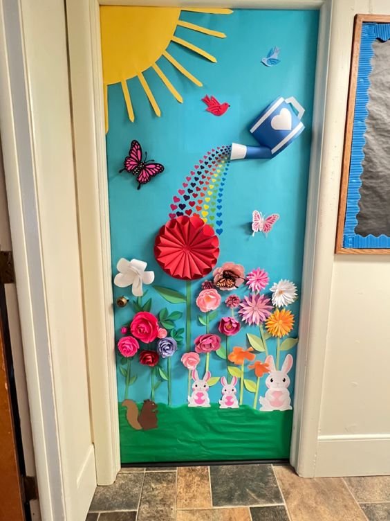 DIY Spring Classroom Door Decor - RecipeMagik
