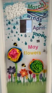 DIY Spring Classroom Door decor