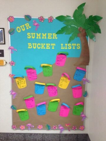 Best Summer Bulletin Board and classroom door DIY