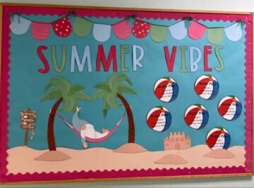 Best Summer Bulletin Board and classroom door DIY