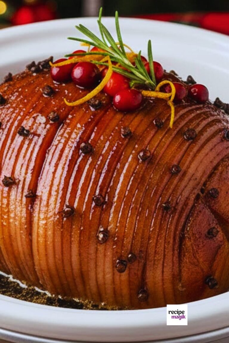 Holiday Dinner Recipe - Coca-Cola glazed holiday ham in crockpot