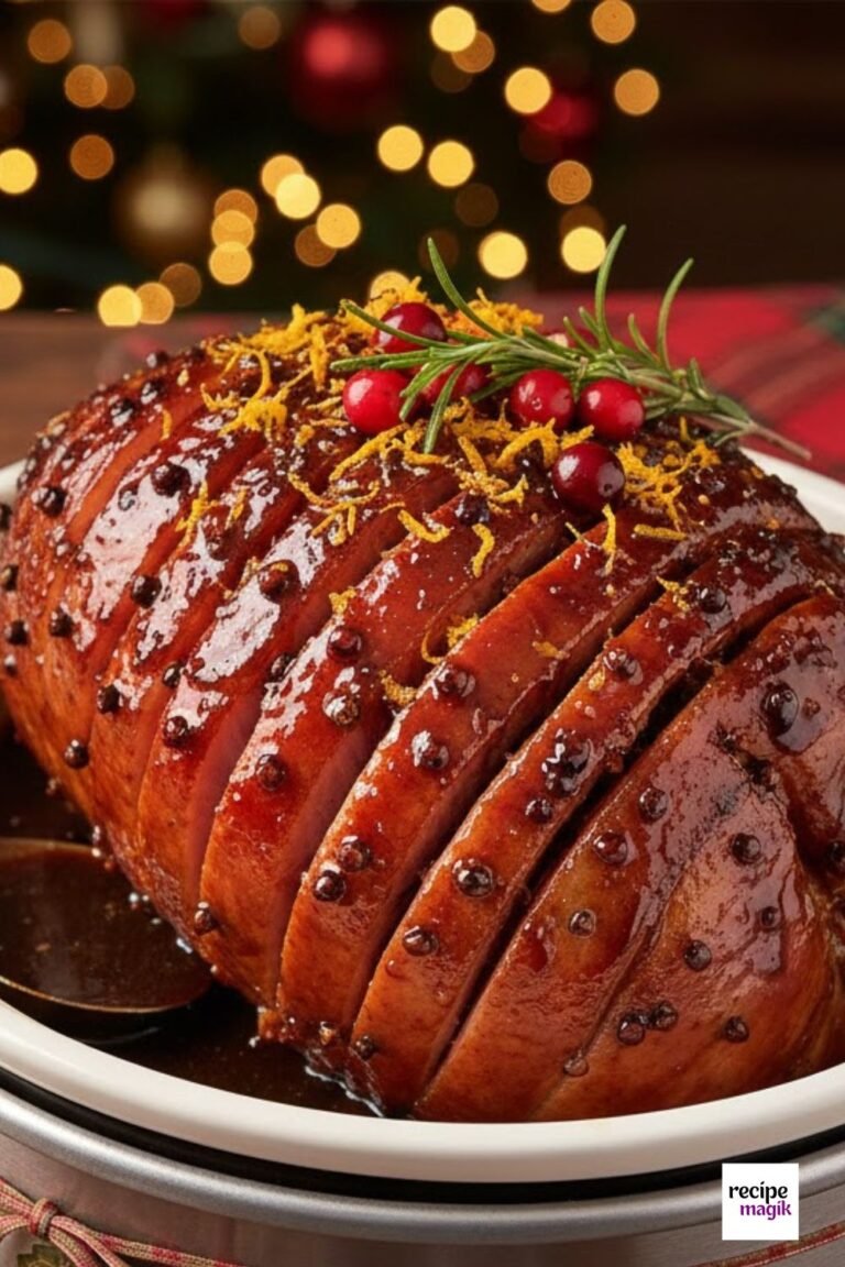 Holiday Dinner Recipe - Coca-Cola glazed holiday ham in crockpot